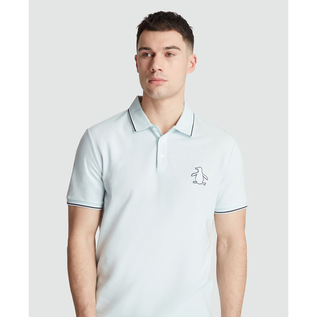 Cotton Pique Mega Pete Polo In Blue | Original Penguin®