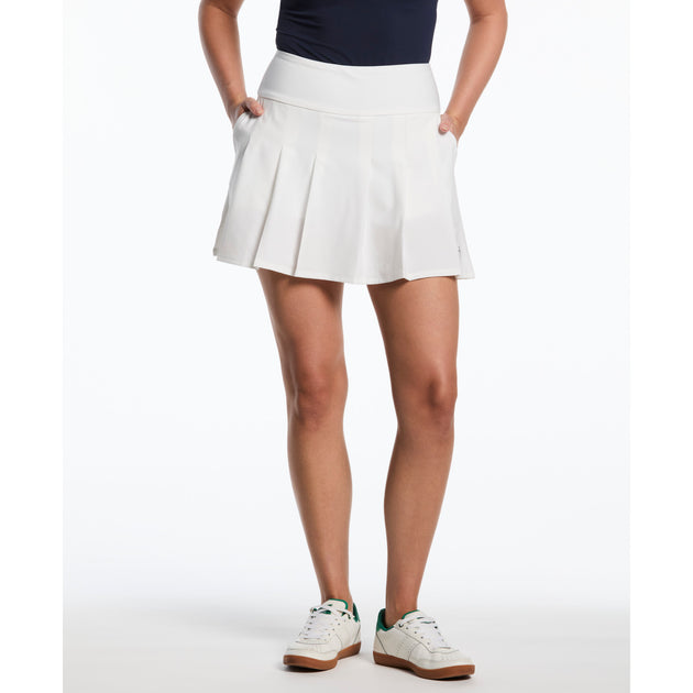 Women's Pleated 17" Golf Skort In White | Original Penguin®