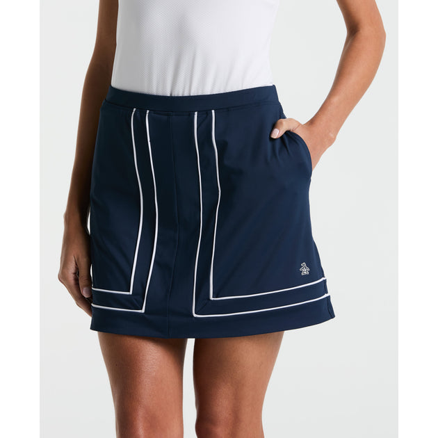Women's Colourblock Golf Skort With Pleat In Blue | Original Penguin®