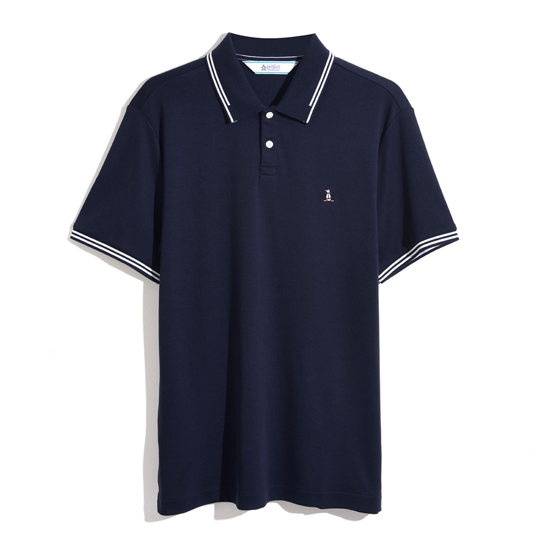 Icons Tipped Polo Shirt In Blue | Original Penguin®