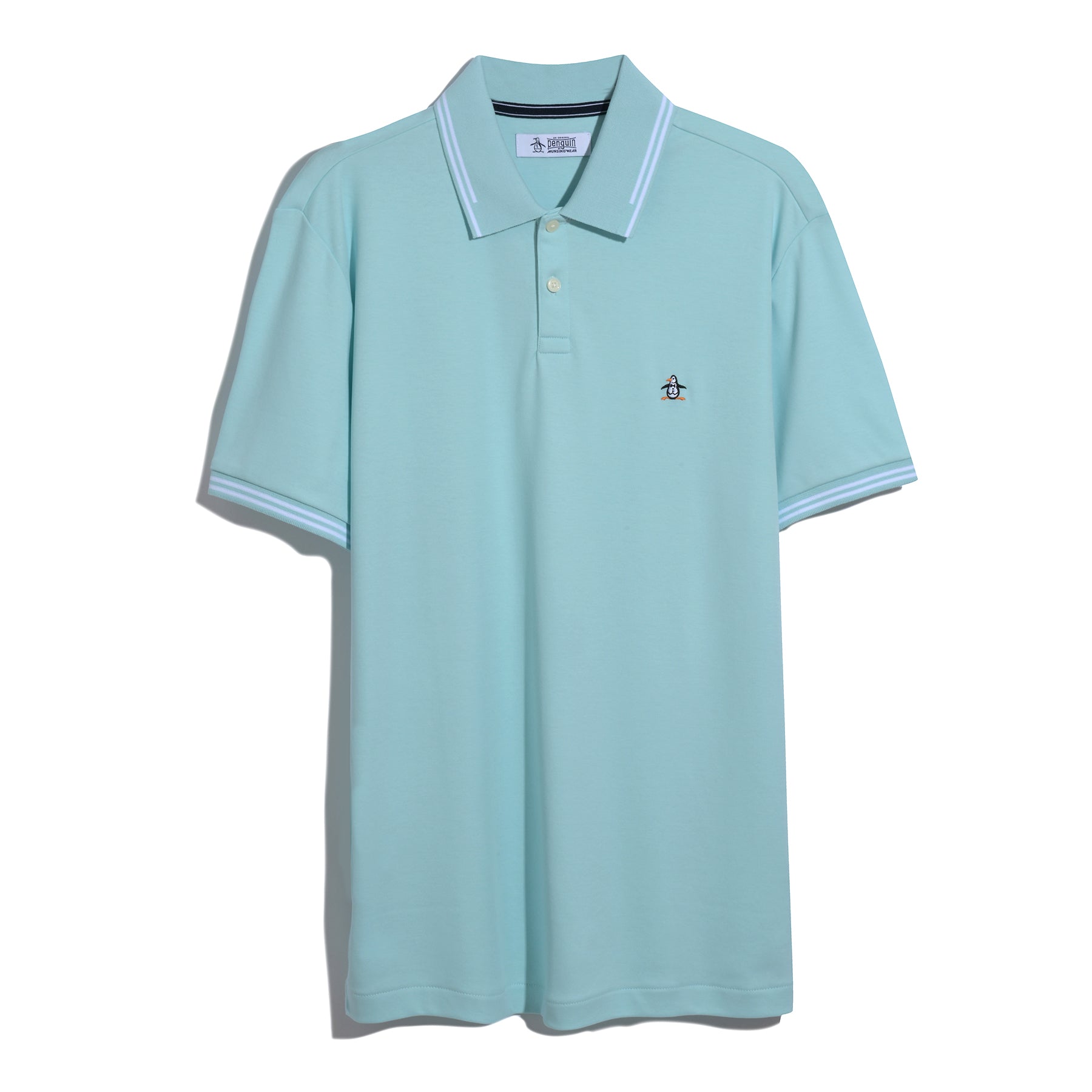Icons Tipped Polo Shirt In Blue | Original Penguin®