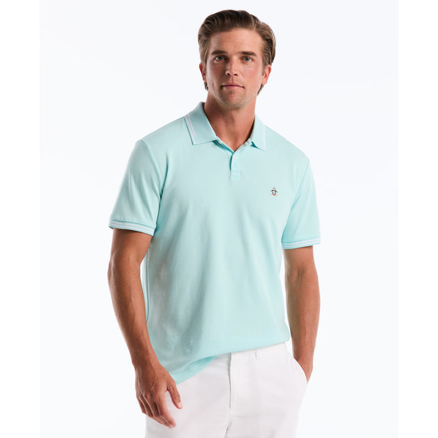 Icons Tipped Polo Shirt In Blue | Original Penguin®