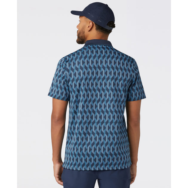 Heritage Jacquard Colour Block Golf Polo In Blue | Original Penguin®