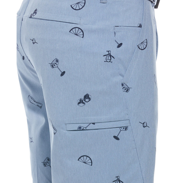 Cocktail Print Cargo Shorts In Blue | Original Penguin®