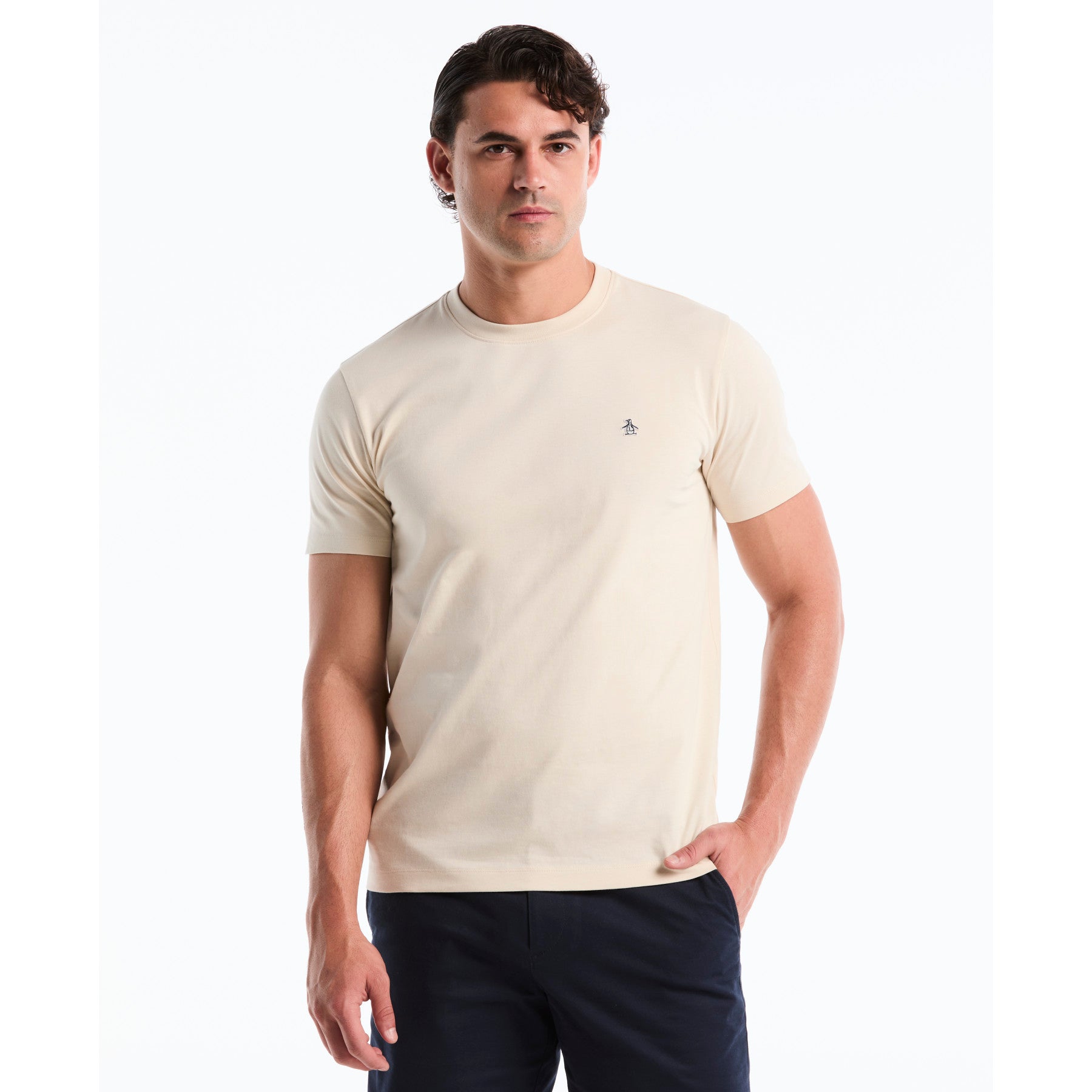 Sticker Pete Logo T-Shirt In Beige | Original Penguin®