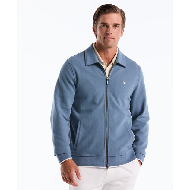 Piped Track Jacket In Blue | Original Penguin®