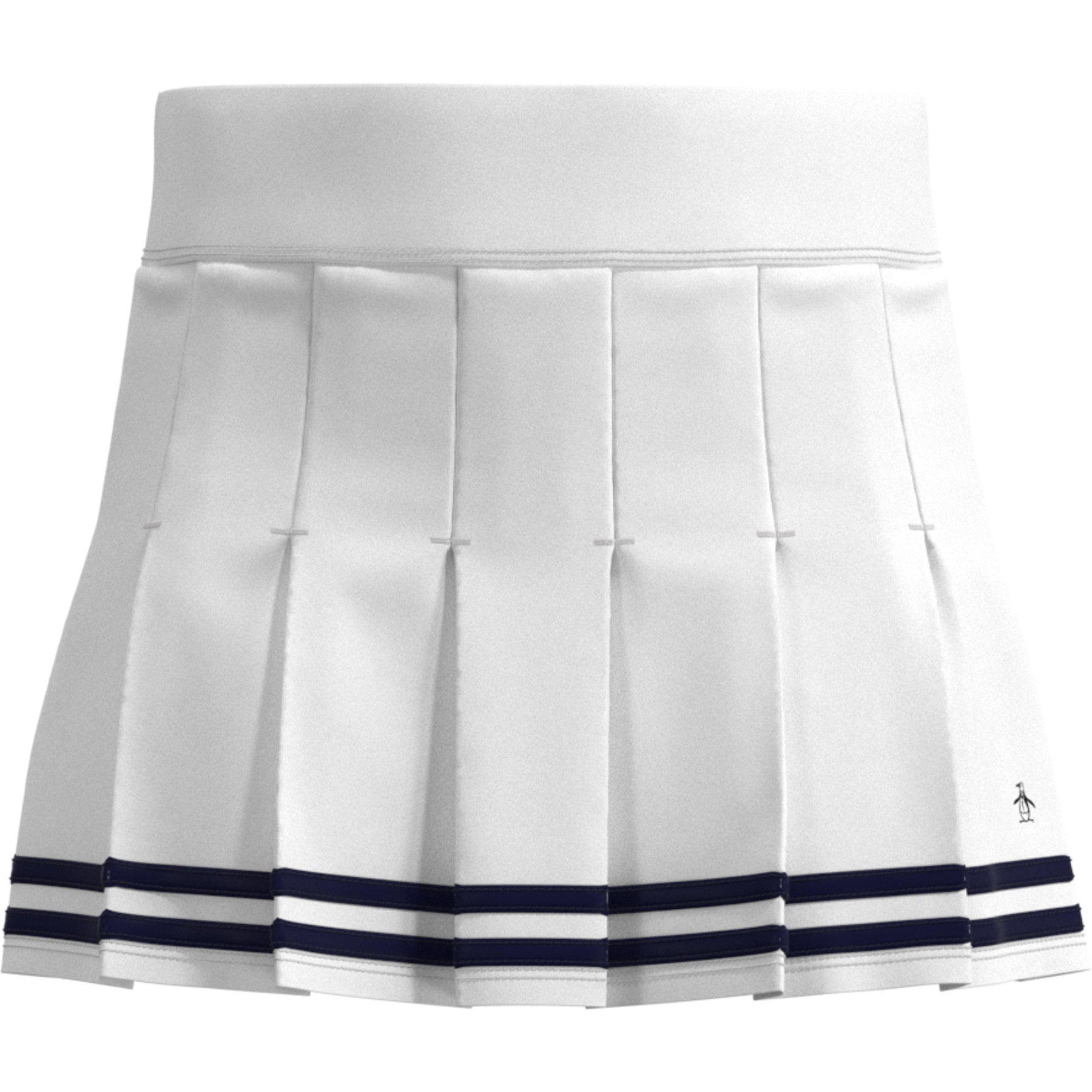 Women's 13" Contrast Hem Pleated Tennis Skort In Bright White ...