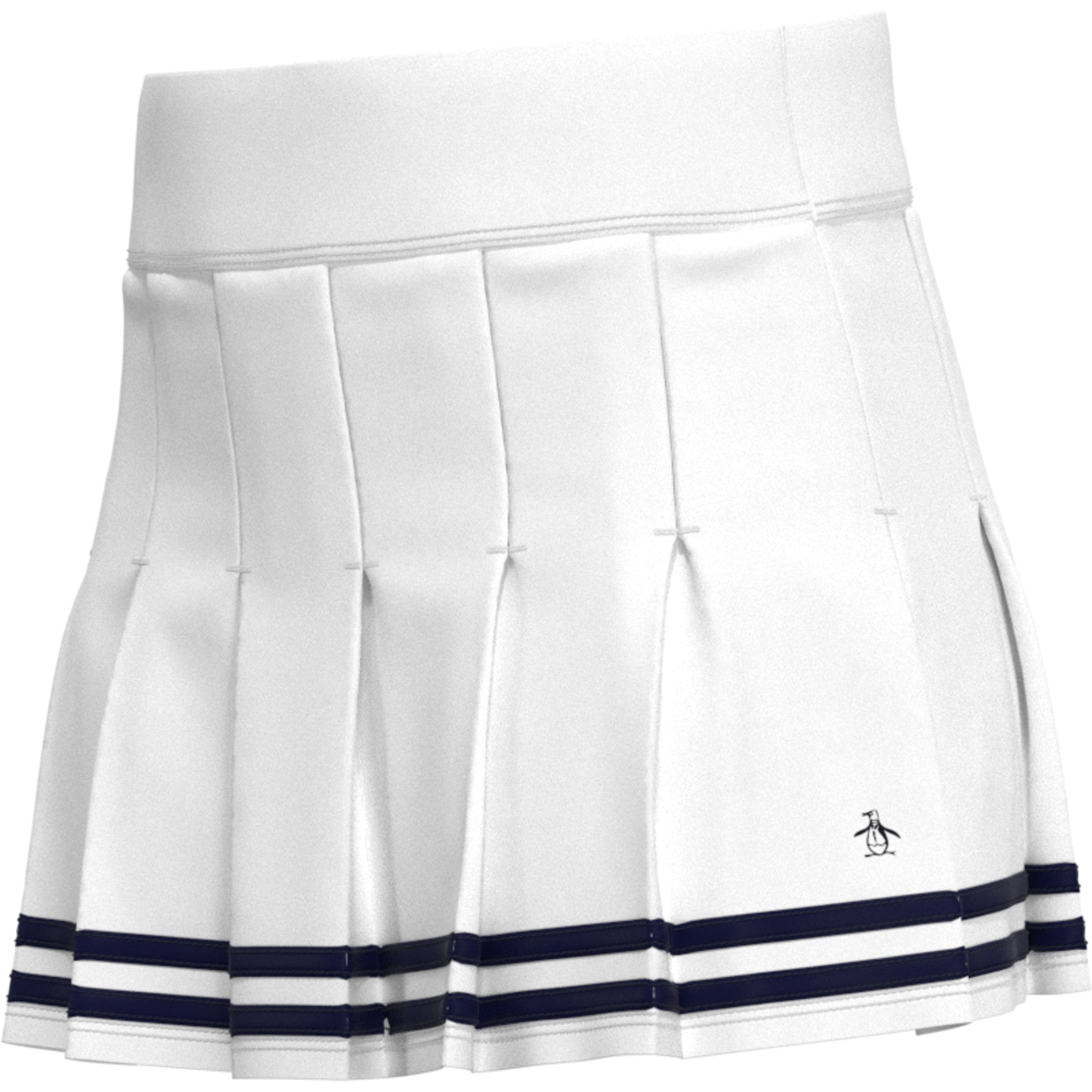Women's 13" Contrast Hem Pleated Tennis Skort In Bright White ...